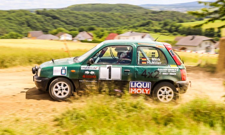 Unser Nissan Micra ist Dritter bei der Hombachtal-Rallye 2017 in Geisig ...